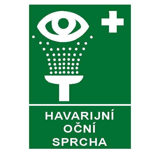 Samolepka A4 Havarijní oční sprcha